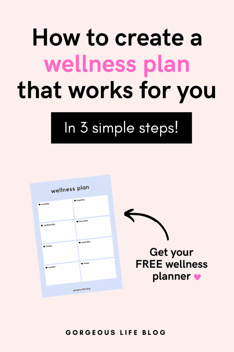 How to create a wellness plan - The Gorgeous Life
